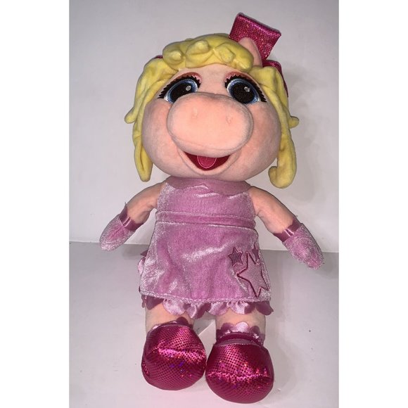 Disney | Toys | Disney Muppet Babies Miss Piggy Plush 4 Tall Pink Dress ...